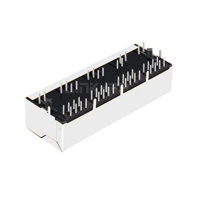Cina LPJE104BDNL Tab Down LED giallo/verde 1X4 Port RJ45 Jack modulare senza magneti integrati in vendita