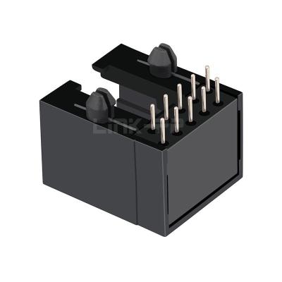 中国 LPJE180XNNL イーサネット RJ45 ジャック 組み込み磁性なし 1X1ポート タブダウン LEDなし 販売のため