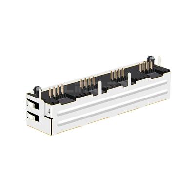 中国 LPJE401CNL タブアップ LED 1X4 ポート RJ45 ジャック 組み込み磁石なし 販売のため