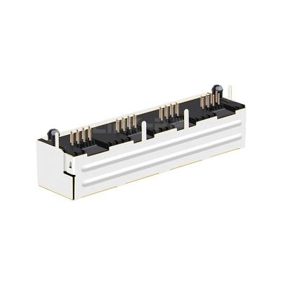 中国 LPJE401DNL タブアップ LED 1X4 ポート RJ45 コンネクタ 組み込み磁石なし 販売のため