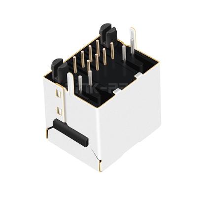 Cina LPJE651BHNL Tab Up Verde/Giallo Led 1X1 Port Verticale RJ45 Jack modulare senza magneti integrati in vendita