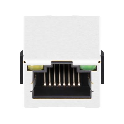 Cina LPJE651BHNL Tab Up Verde/Giallo Led 1X1 Port Verticale RJ45 Jack modulare senza magneti integrati in vendita
