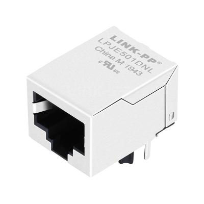 中国 LPJE501DNL タブダウン 無LED単ポート RJ45 モジュール式ジャック 無マグネット 販売のため