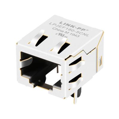Cina LPJEF180-5CNL Side Entry Pcb Connector senza LED RJ45 Panel Mount Jack senza magneti integrati in vendita