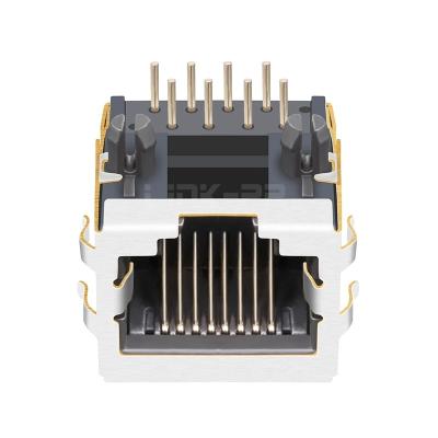 Cina LPJEF180-5CNL Side Entry Pcb Connector senza LED RJ45 Panel Mount Jack senza magneti integrati in vendita
