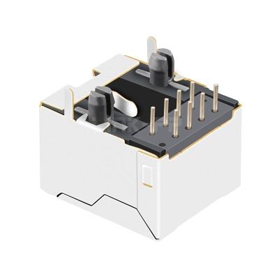 Cina LPJEF1802DNL Tab Down senza ingresso laterale a led Pcb Panel Mount RJ45 Jack senza magneti integrati in vendita