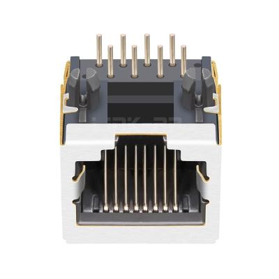 Cina LPJEF1802DNL Tab Down senza ingresso laterale a led Pcb Panel Mount RJ45 Jack senza magneti integrati in vendita