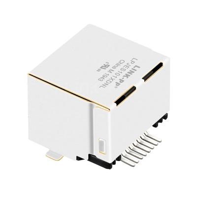 China LPJES101XDNL Entrada lateral Pcb 1X1 Port RJ45 Modular Jack Tab Up Sem Led Sem Magnéticos Integrados à venda