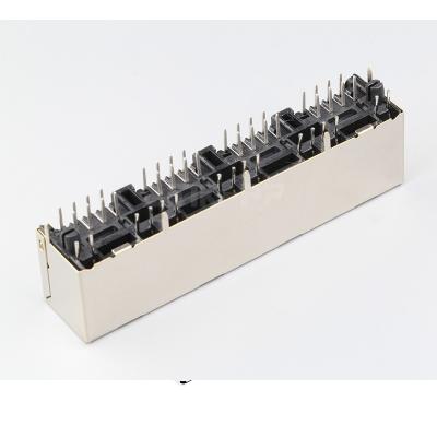 中国 LPJEF5240DNL LEDなし 1X4ポート 8P8C 縦RJ45 ジャック 磁石が組み込まれていない 販売のため