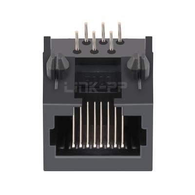 中国 LPJE174NNL 6p6c RJ11 ジャック 組み込み磁石なし タブダウン LEDなし 販売のため