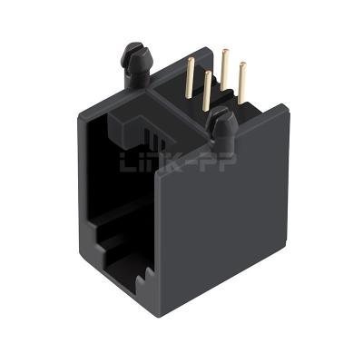 中国 LEDなし 1X1ポート 4P4C RJ11 モジュール式ジャック 組み込み磁石なし 販売のため