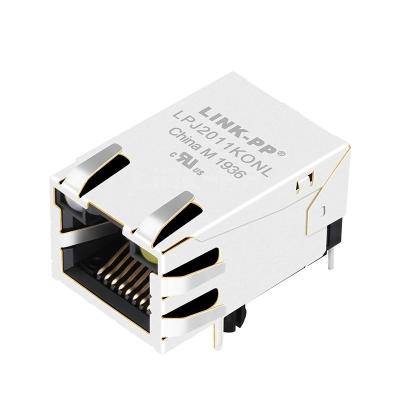 China LPJ2011KONL 100 Base-T RJ45 Jack com Transformer Tab Up Leds Laranja e Verde/Amarela à venda
