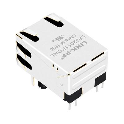 Cina LPJ2011KONL 100 Base-T RJ45 Jack con trasformer Tab Up Orange&Green/Yellow Leds in vendita