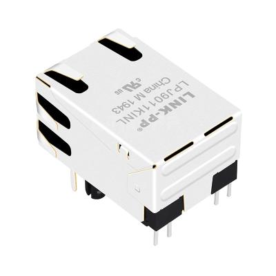 Cina Belfuso 08B0-1K1T-06-F Compatibile LPJ9011KINL 10/100 Base-T Cat5e RJ45 Magjack Tab UP Giallo e Verde/Verde in vendita
