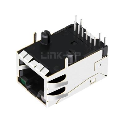 Cina Belfuso 08B0-1K1T-06-F Compatibile LPJ9011KINL 10/100 Base-T Cat5e RJ45 Magjack Tab UP Giallo e Verde/Verde in vendita