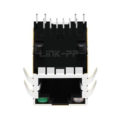 Cina Belfuso 08B0-1K1T-06-F Compatibile LPJ9011KINL 10/100 Base-T Cat5e RJ45 Magjack Tab UP Giallo e Verde/Verde in vendita