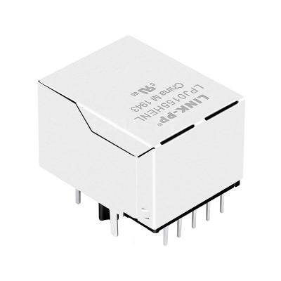 Cina LPJ0155HENL 10/100 Base-T RJ45 MagJack PoE con ponte rettificatore LED verde/giallo in vendita