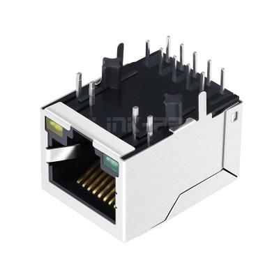 Cina LPJ0155HENL 10/100 Base-T RJ45 MagJack PoE con ponte rettificatore LED verde/giallo in vendita