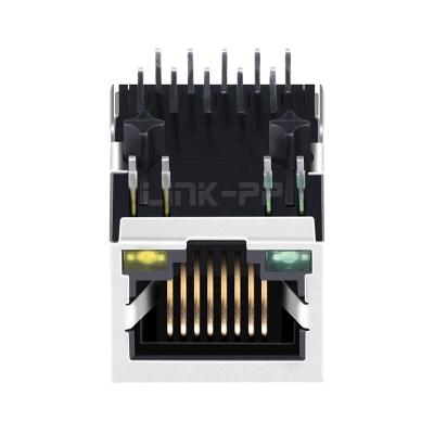 Cina LPJ0155HENL 10/100 Base-T RJ45 MagJack PoE con ponte rettificatore LED verde/giallo in vendita