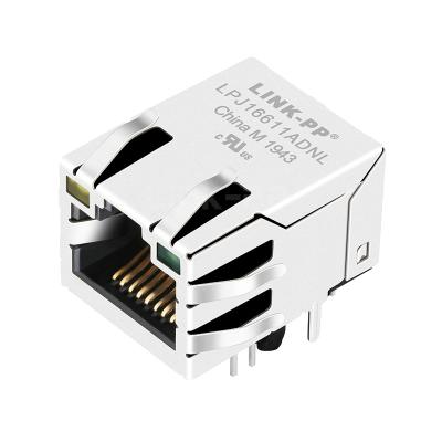 China Halo HFJT1-E2450-L21RL Compatível com LPJ16611ADNL 100 Base-T Single Port Ethernet RJ45 MagJack Tab Up LED Amarelo/Verde à venda