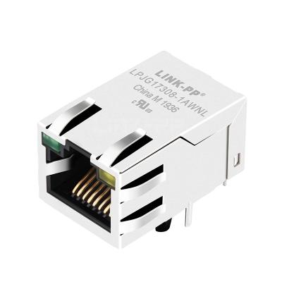Cina LPJG17308-1AHNL 1000 Base-T 1x1 Port RJ45 Connector femminile in vendita