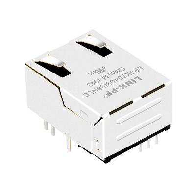 Cina Belfuse L830-1J1C-47 Compatibile LPJK70409I98NLS Tab Up Low Profile RJ45 jack 100 Base-T Con Magnetics LED Orange&Green/Yellow in vendita