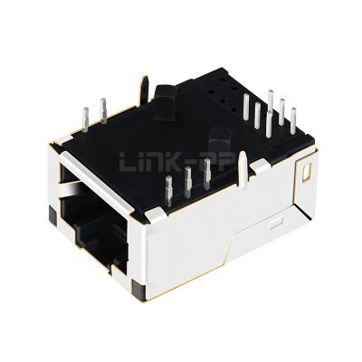 Cina Belfuse L830-1J1C-47 Compatibile LPJK70409I98NLS Tab Up Low Profile RJ45 jack 100 Base-T Con Magnetics LED Orange&Green/Yellow in vendita