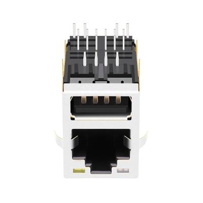 Cina LPJU3936AONL 1000 Base-T RJ45 jack with Single USB Orange&Green/Yellow Leds in vendita