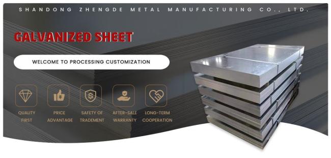 6mm Metal G90 275z Galvanized Sheet 10mm Thick Steel Plate 0.4mmx1250X2500 Zinc Coated Steel Sheet