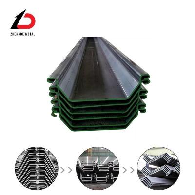 China Persoonlijke grootte 9m 12m 15m 18m 24m DIN, JIS, AISI, ASTM, GB, BS Type II Type Iiii Z Type U Type L Steel Sheet Pile / Piling voor overstromingsbescherming for sale