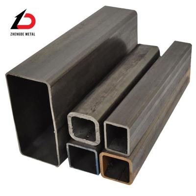 China Stock Tubular 2X4 Rectangular Steel Square Tube Black Iron Black Q195 Iron Bi Pipe Rhs Tube For Building for sale