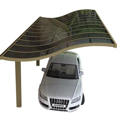 China Polished Aluminium Car Parking Shed Resistant Polycarbonate Roof Modern Design for sale