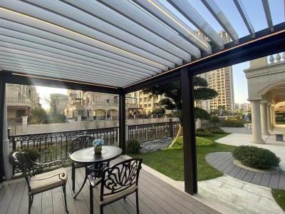 China Protezione da pioggia elettrica per esterni Slate Slate Canopy giardino in polvere rivestito Gazebo Protezione da pioggia elettrica per esterni Slate Canopy giardino in polvere rivestito Gazebo for sale