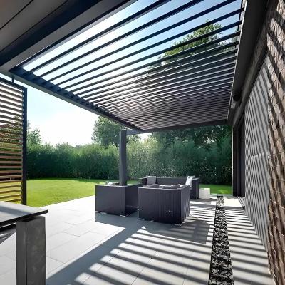 China Duurzaam en stijlvol metalen paviljoen met terugtrekbaar dak voor alle seizoenen Te koop