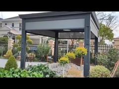 Bioclimatische Pergola Elektrische patio Aluminium Waterdicht Tuin Buitenste jaloezieën Dak Gazebo Pergola Buiten