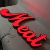 China Customized Size LED Frontlit Sign Stainless Steel Waterproof RoHS 12V for sale
