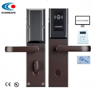 China Quality Assurance International Standard Five Lock Latch Structure Hotel Electronic Card & Key Lock for Hotels for sale