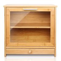 China Rectangle Bamboo Bread Storage Box for Loaves and Pastries Stackable Double Layer Design for sale