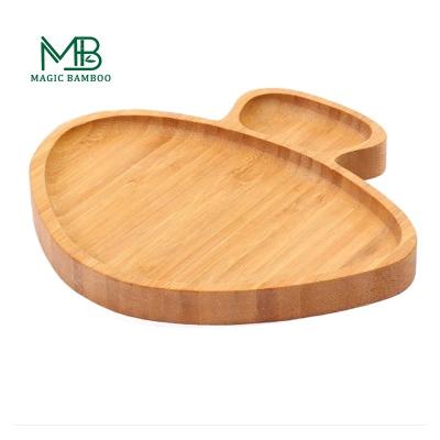 China Diseños personalizados Placa de succión para niños pequeños bandeja multifuncional de bambú para bebés en venta