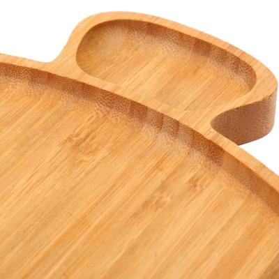 China Diseños personalizados Placa de succión para niños pequeños bandeja multifuncional de bambú para bebés en venta