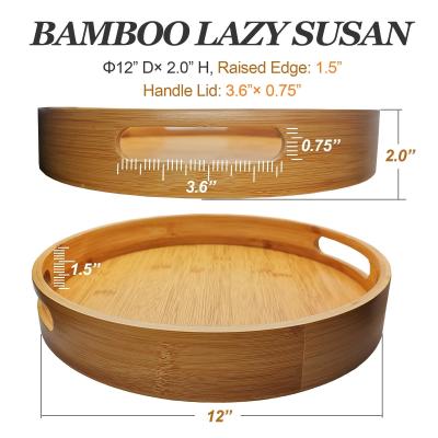 Cina 10 pollici di bambù pigro Susan giradischi per la cucina Conto superiore funzionale e di design in vendita