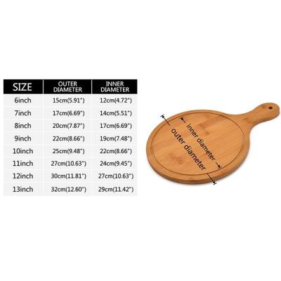 Cina 2023 Bamboo Pizza Cutting Board personalizzare le dimensioni e il materiale sostenibile per le grandi pizze in vendita
