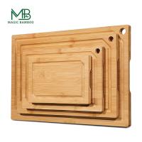China Natural Colour Large Bamboo Cutting Board with Customized Design and Rectangle Shape for sale