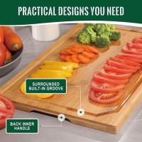 China Natural Colour Large Bamboo Cutting Board with Customized Design and Rectangle Shape for sale
