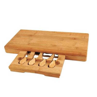 China 100% natuurlijke decoratieve bamboe pizza servies met mes en vork milieuvriendelijk Te koop