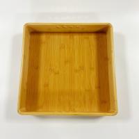 China Customized Kitchen Tableware Rectangular Square Bamboo Serving Tray for sale
