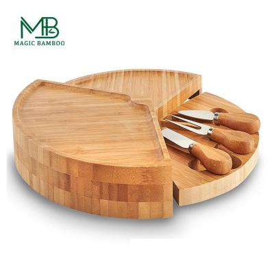 Cina Coltello da cucina a base di bambù rotondo per tagliare i blocchi in vendita