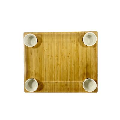 Cina Kitchen Charcuterie Bambù Eco Friendly Cutting Board Set con posate e ardesie in vendita