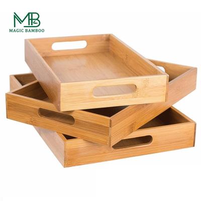 Cina Nido di Bambù Naturale Food Tray Rectangle Decorativo Odm in vendita