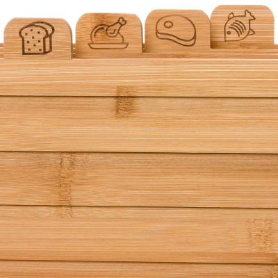 Cina Tavola da taglio in bambù con scatola personalizzata Materiale conveniente ed ecologico in vendita